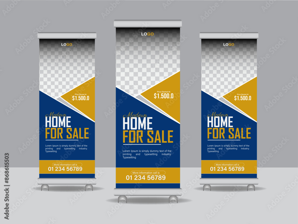 Real estate home sale banner and x banner templet, unique and ...