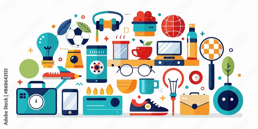 visually stunning infographic showcasing collection of hobbies and ...