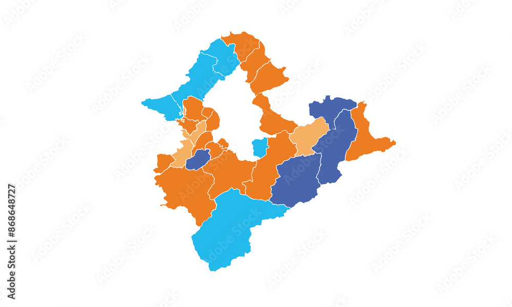 New Taipei map isolated modern colorful style. for website layouts ...