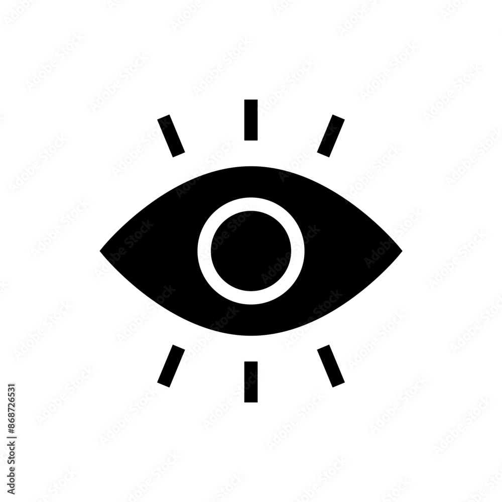eye icon set. vision icon, see view icons - eyesight symbol - sight ...