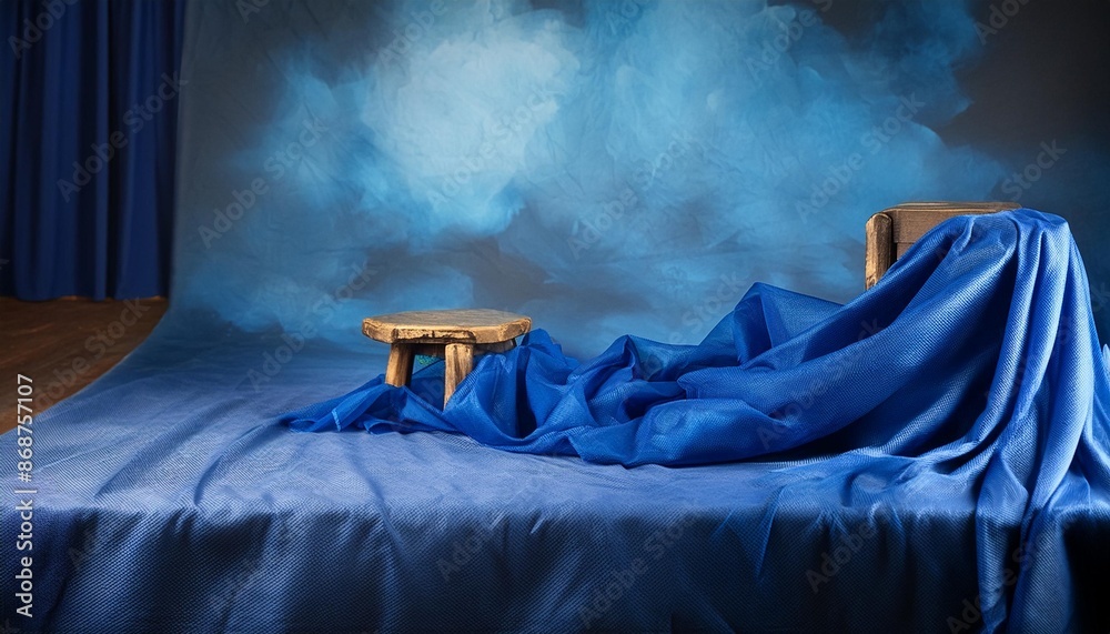 studio portrait backdrops traditional painted canvas or muslin fabric ...