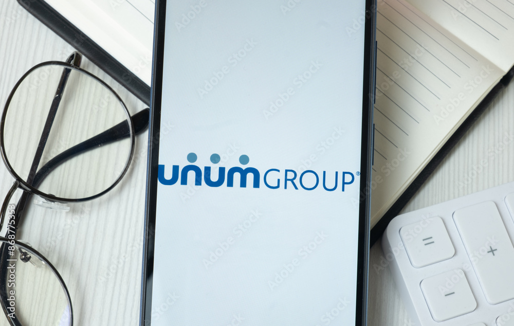 New York, USA - 21 June 2024: Unum Group Logo on Phone Screen, Company ...