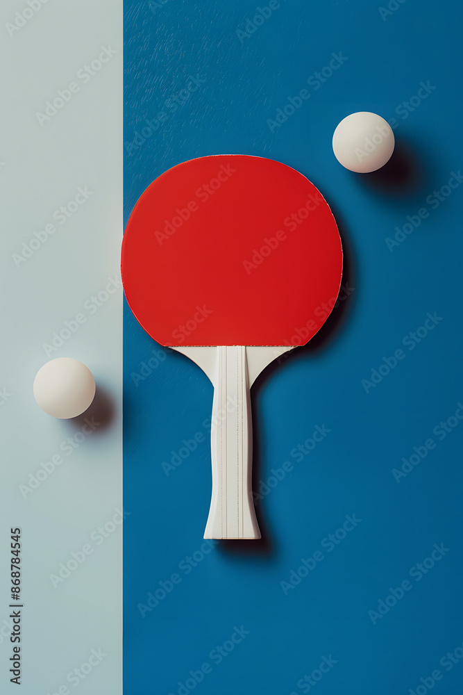 Vertical vibrant illustration of Ping Pong rackets and ball background ...