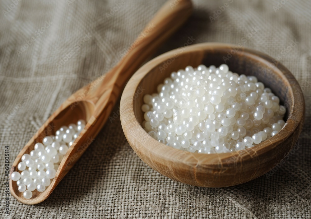 Tapioca pearls also called boba are small beads made from cassava root ...