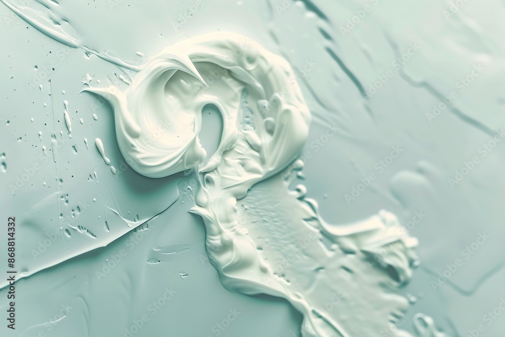 ภาพประกอบสต็อก Skincare cosmetic cream lotion swatch smear on light ...