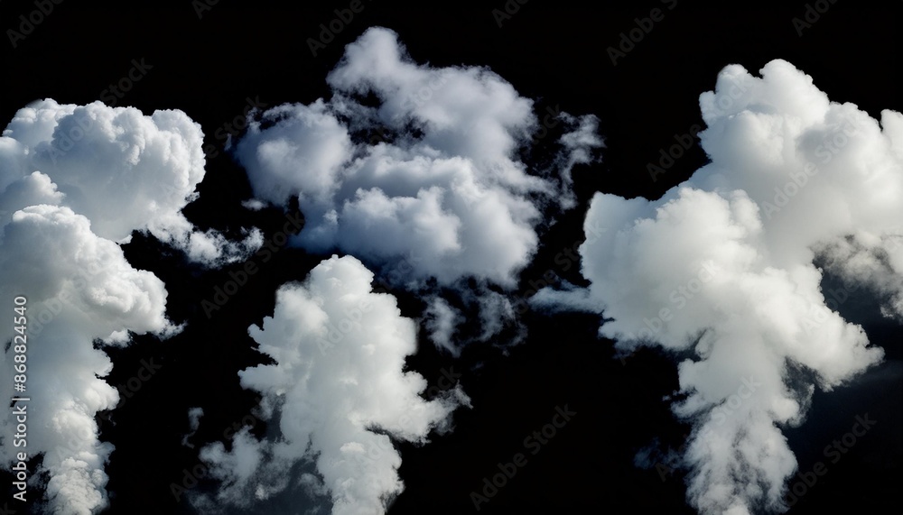 steam clean clouds realistic cutout on transparent backgrounds 3d ...