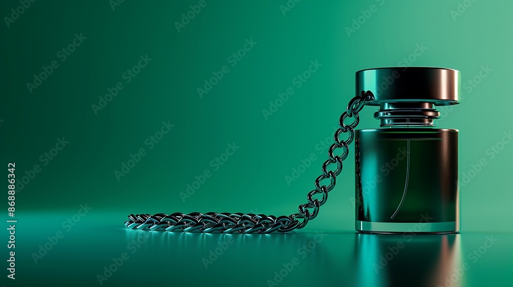 "Perfume bottles displayed against a gradient background in various ...