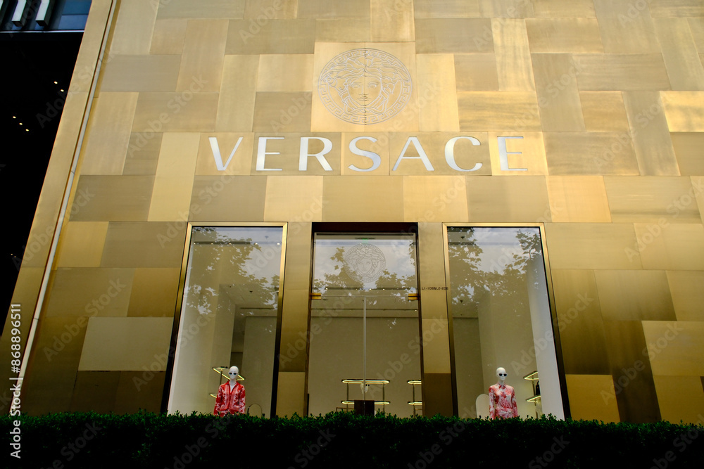 Shanghai,China-June 1st 2024: large Versace flagship retail store Stock ...