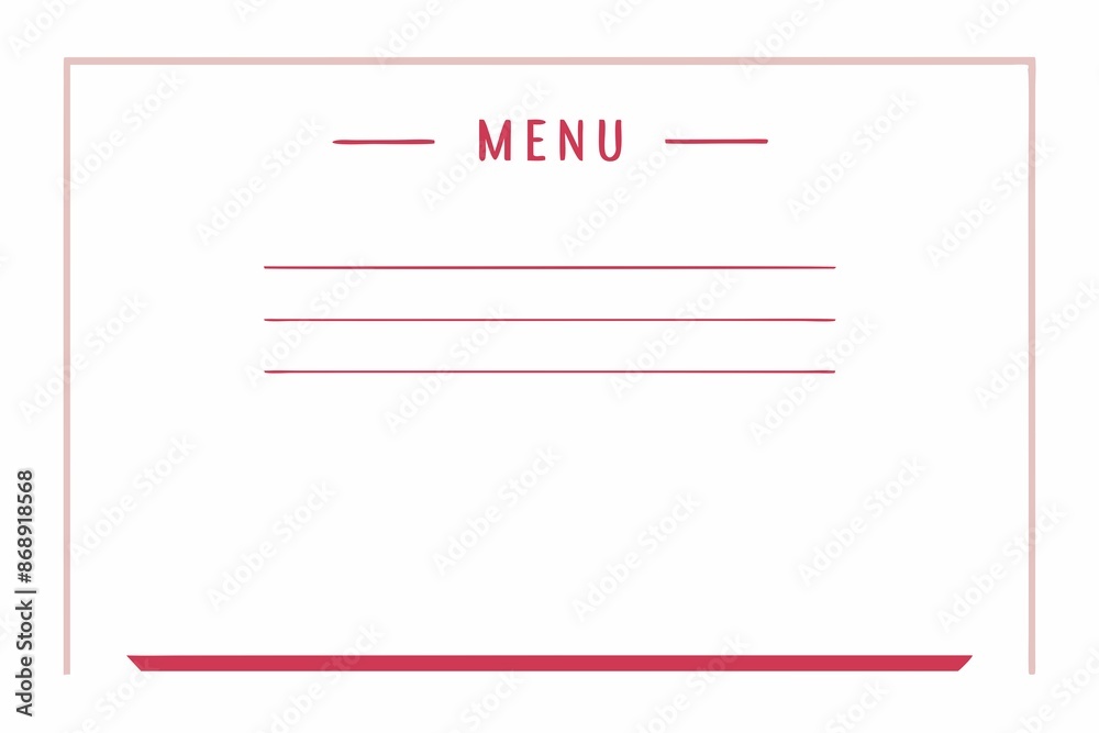 modern menu, clean layout, space for text, Minimalist modern menu on ...