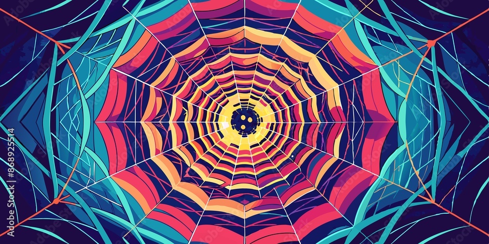 lines, mesmerizing, web, surreal, mesmerizing web of lines and shapes ...