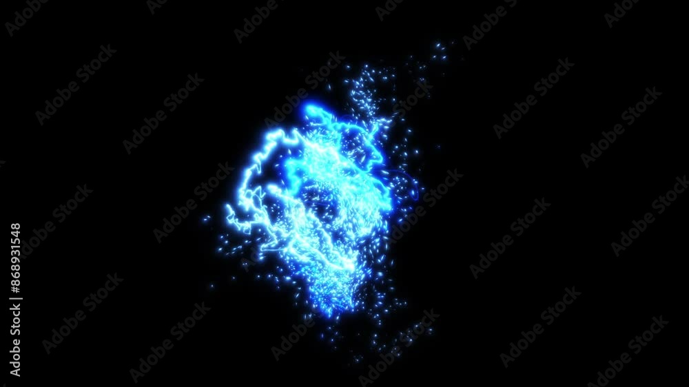 Dynamic lightning effect against a dark background, illustrating a fast ...