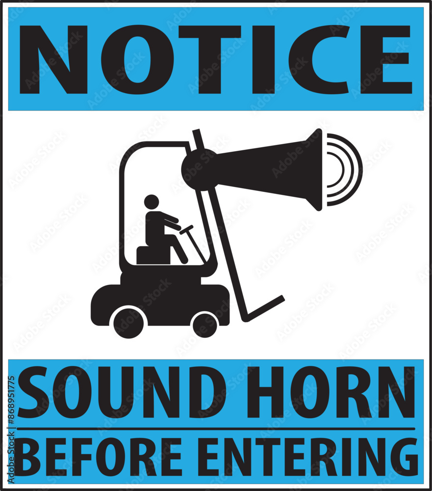 Sound horn before entering sign vector.eps Stock Vector | Adobe Stock