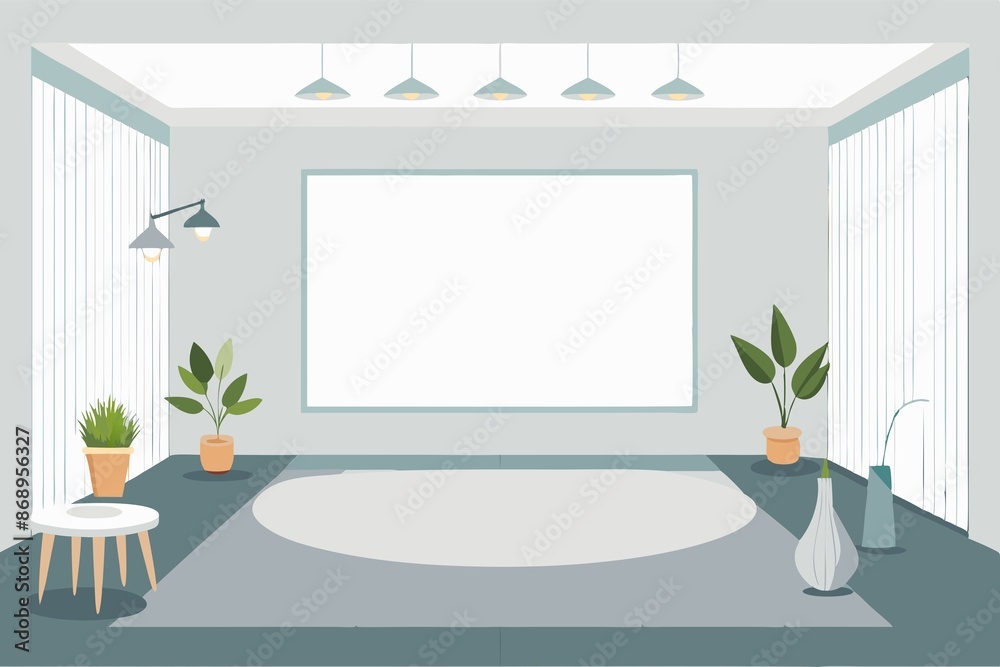 White background interior design, empty, background, collection ...