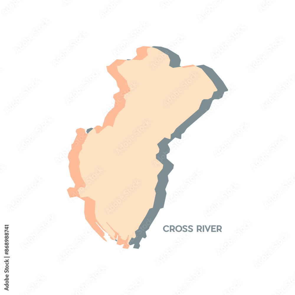Cross River Map - World Map International vector template. Nigeria ...