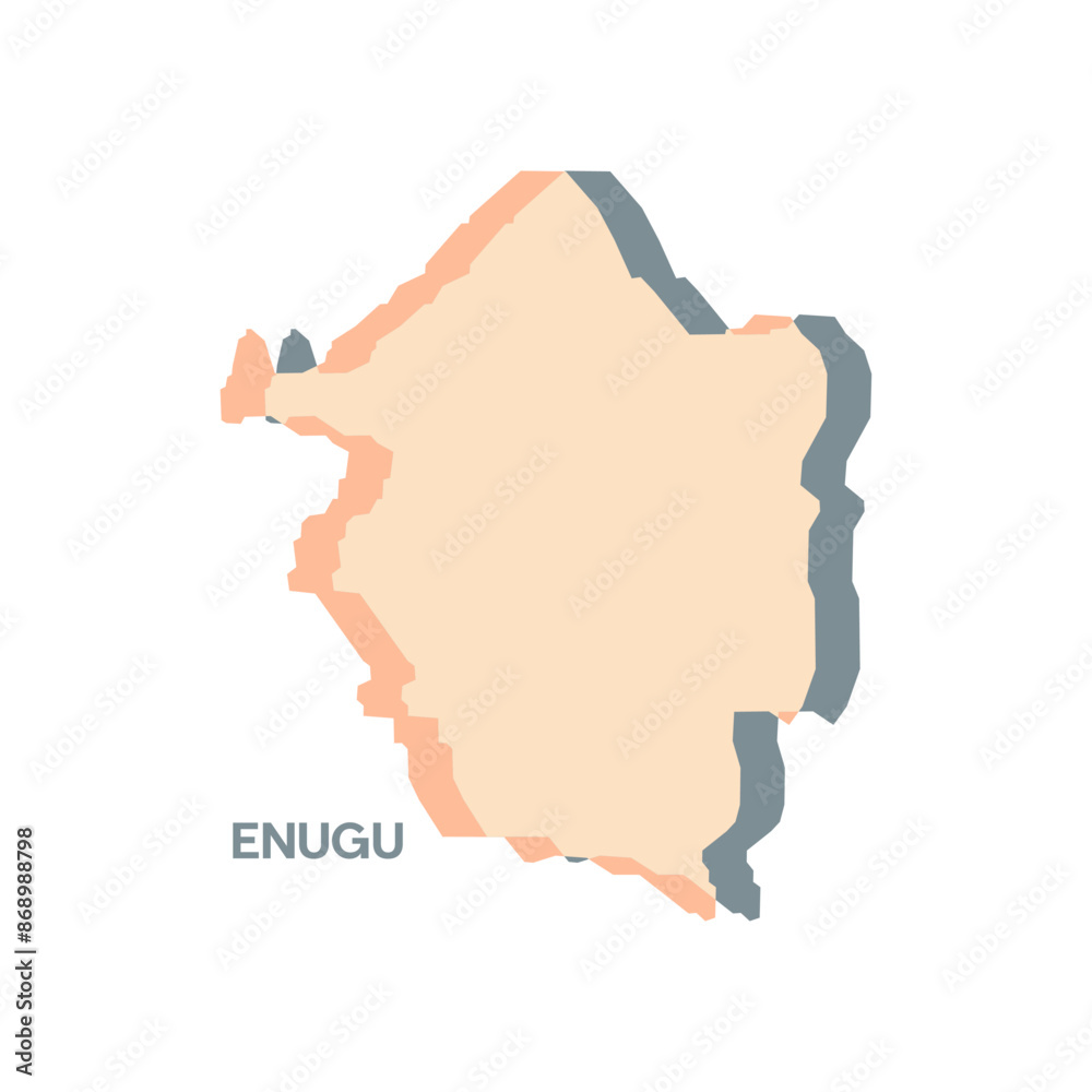 Enugu Map - World Map International vector template. Nigeria region ...