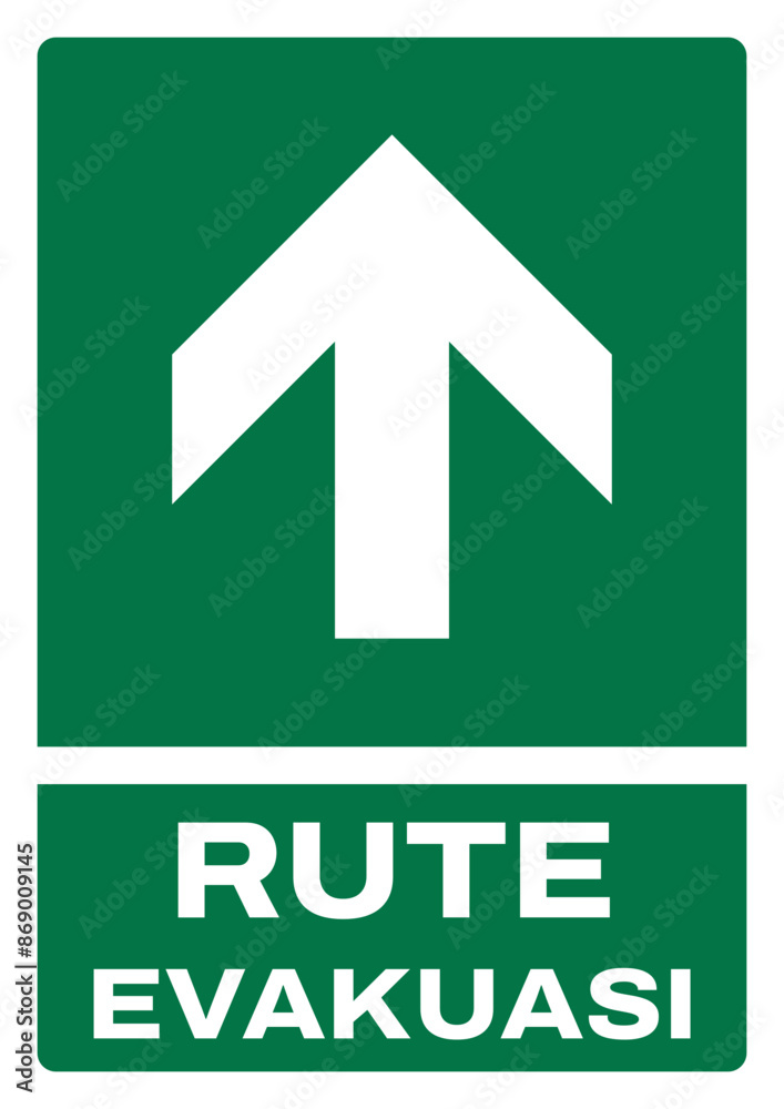 ISO emergency and first aid safety signs in indonesian_rute evakuasi ...