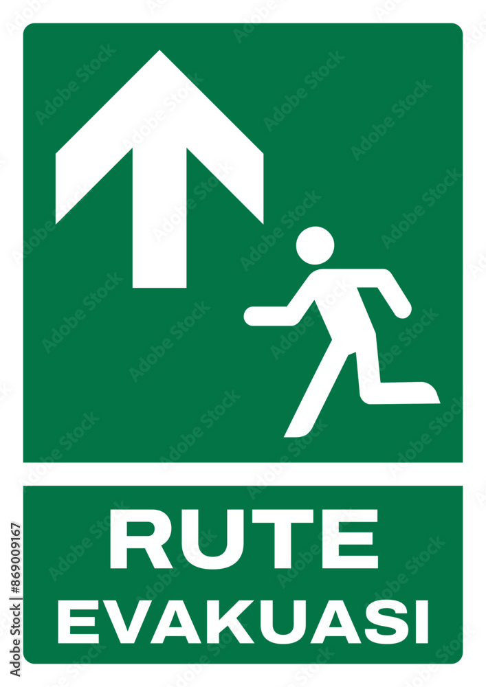 ISO emergency and first aid safety signs in indonesian_rute evakuasi ...