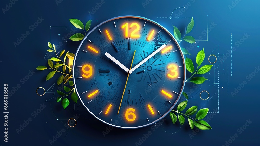 An image of a digital clock showing different hours symbolizing the ...