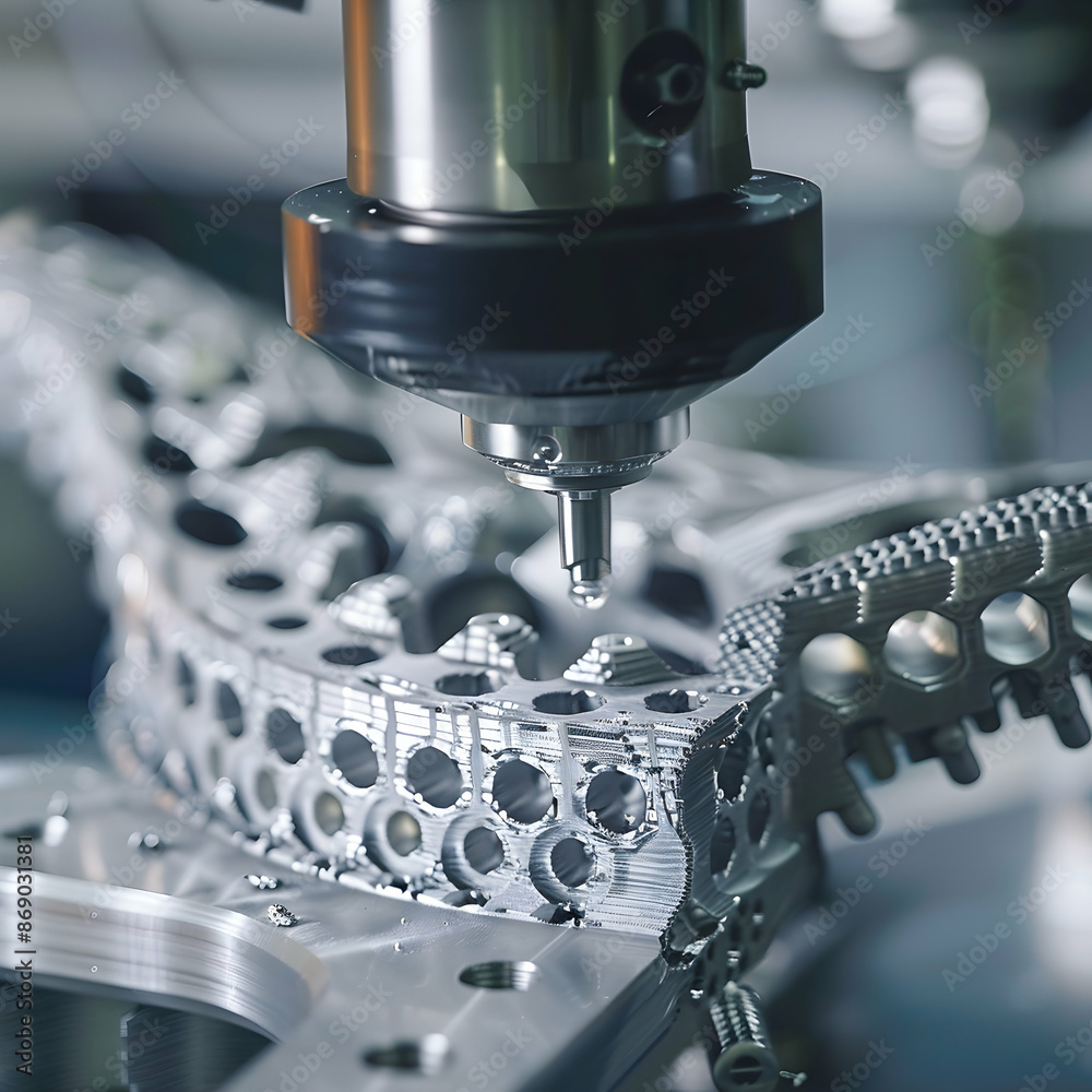 Foto de Close-up of a 3D printing process using Direct Metal Laser ...