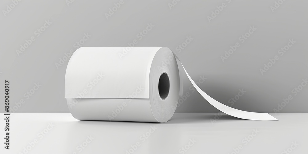 Vector scene, monochrome, simple, minimalist, photo of a roll of toilet ...