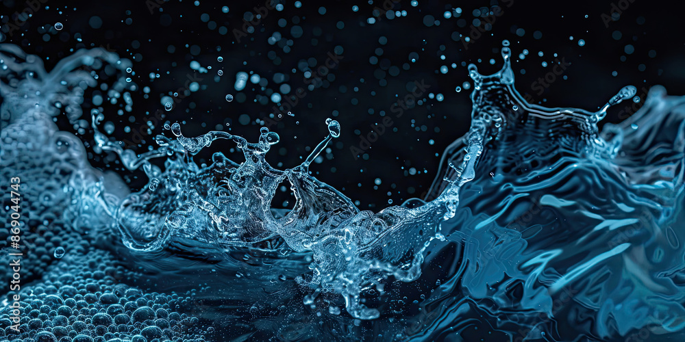 Liquid ripples background, water splash backdrop, flowing liquids ...