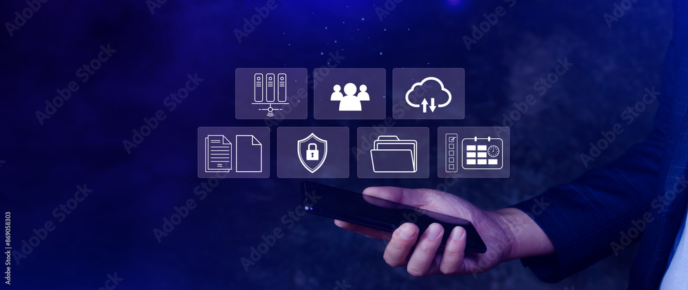 Document Management System DMS for document management concept online ...