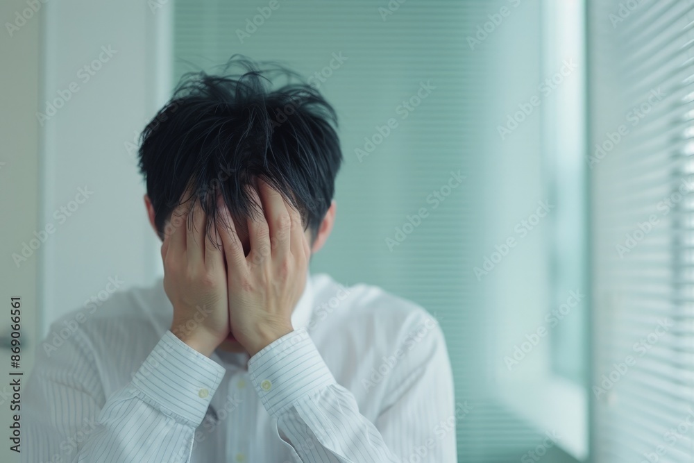 Overworked Employee Experiencing Burnout Syndrome - Concept of ...