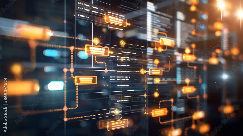 Software development flowchart diagram showing branching merging pull ...