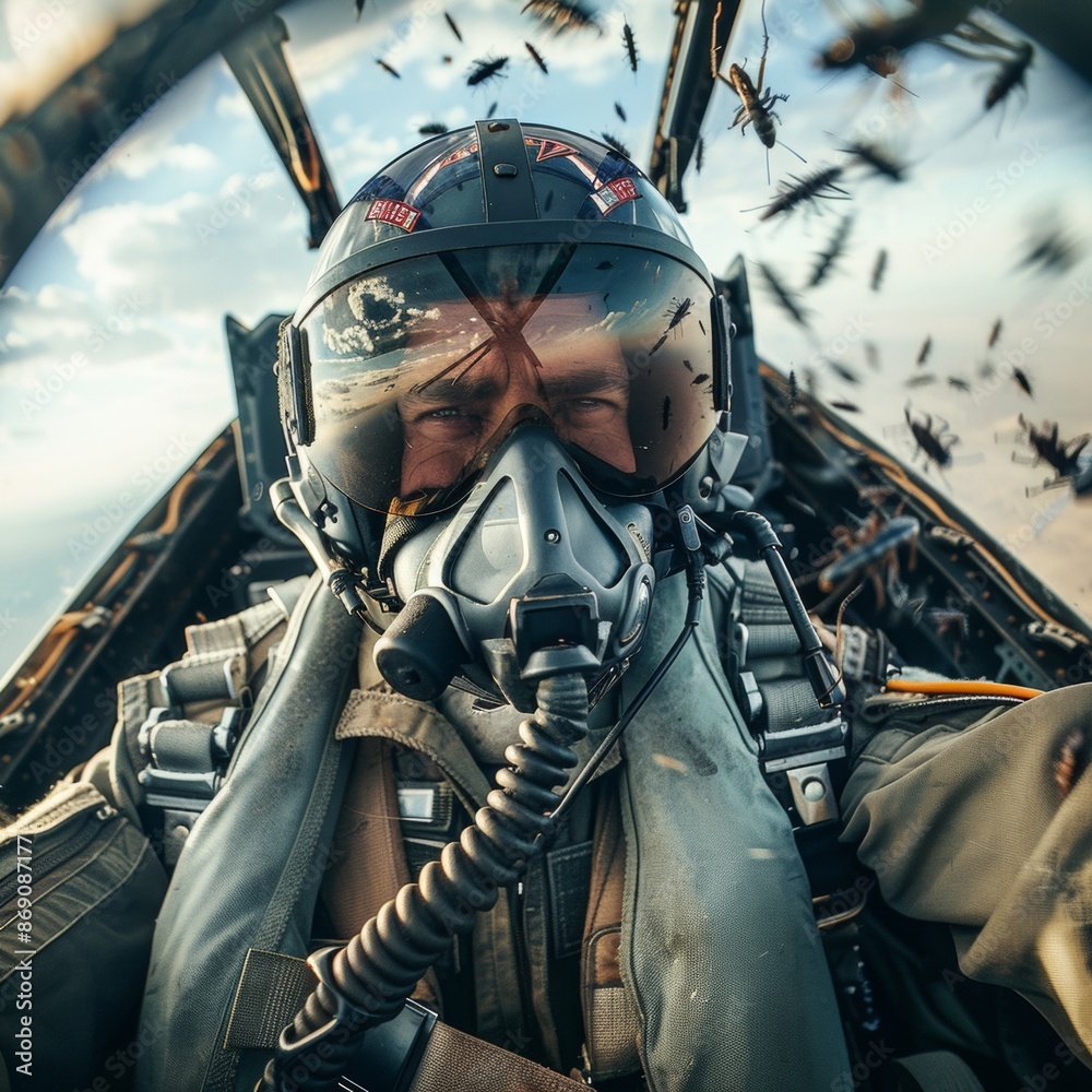 Precision Aerial Extermination: Military Pilot Targets Cockroach Swarm ...