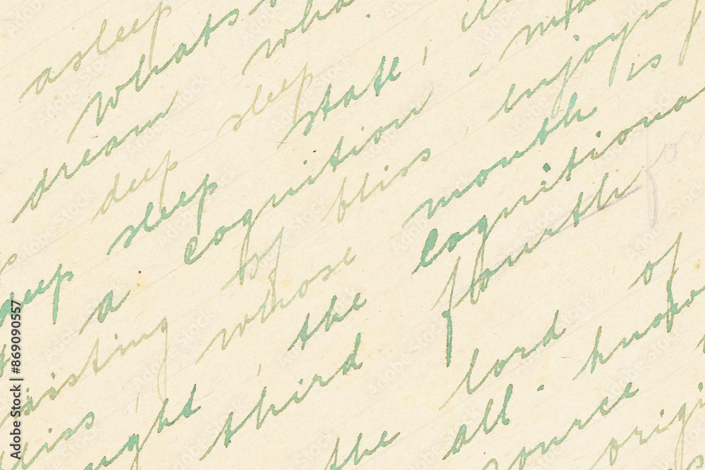 Handwritten text in English. It's written down 80 years ago by a woman ...