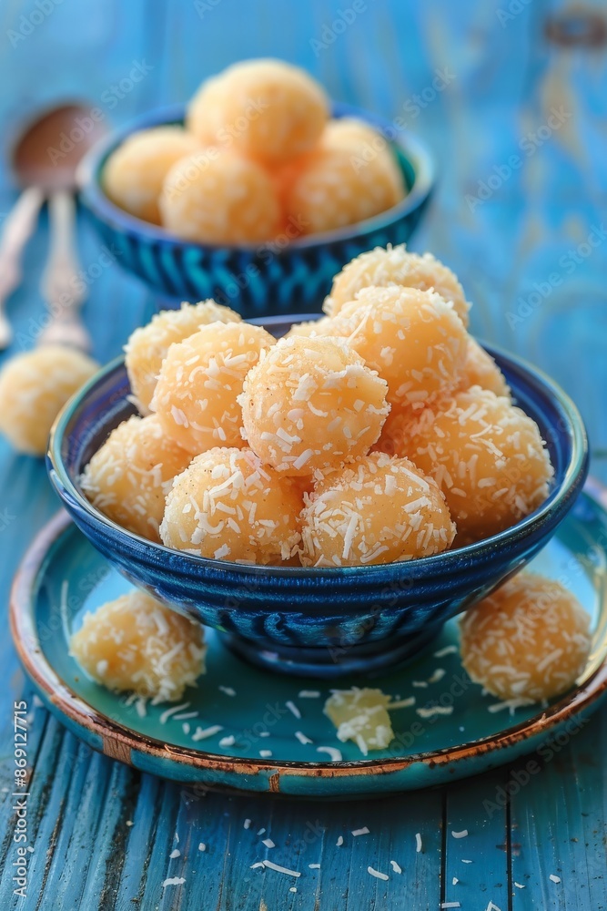 Diwali sweets coconut mango Laddu peda Indian sweet festival dish ...