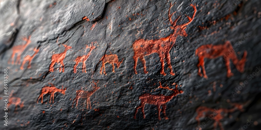 Reviving Prehistoric Cave Paintings with a Modern Twist Depicting a ...