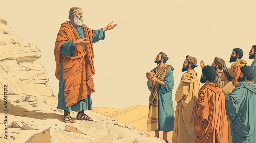 Deuteronomy,Do Not Forget the Lord,Biblical Illustration of Moses ...