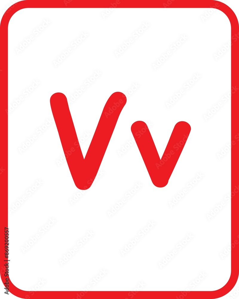 Letter V flashcard. ABC flashcards. Alphabet flashcards. Flashcards for ...