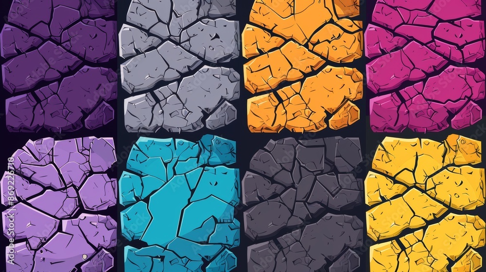 An earthquake cracks the ground, destroying the surface, destroying the ...