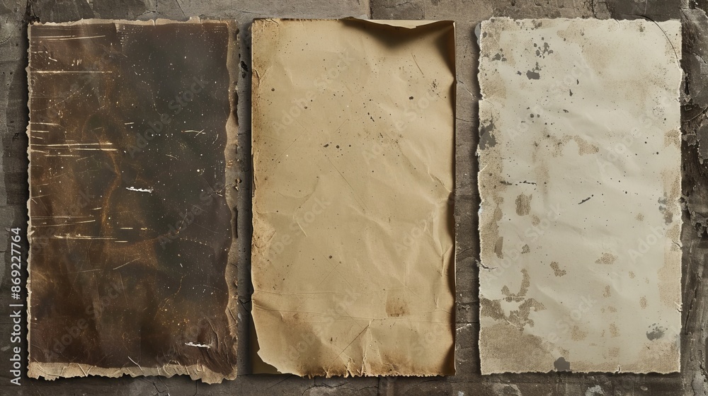 This is an old vintage paper cover overlay vertical frame with a worn ...