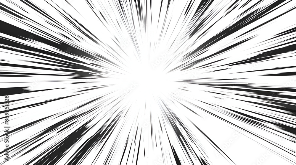 ภาพประกอบสต็อก Comic manga radial lines with speed effect for comics ...