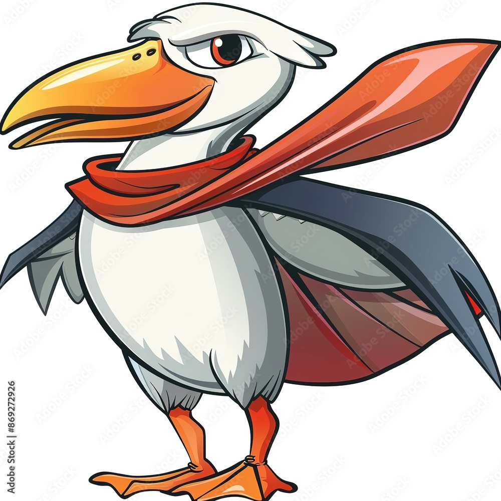 Albatrosse superhero cartoon isolated whitebackground Stock ...