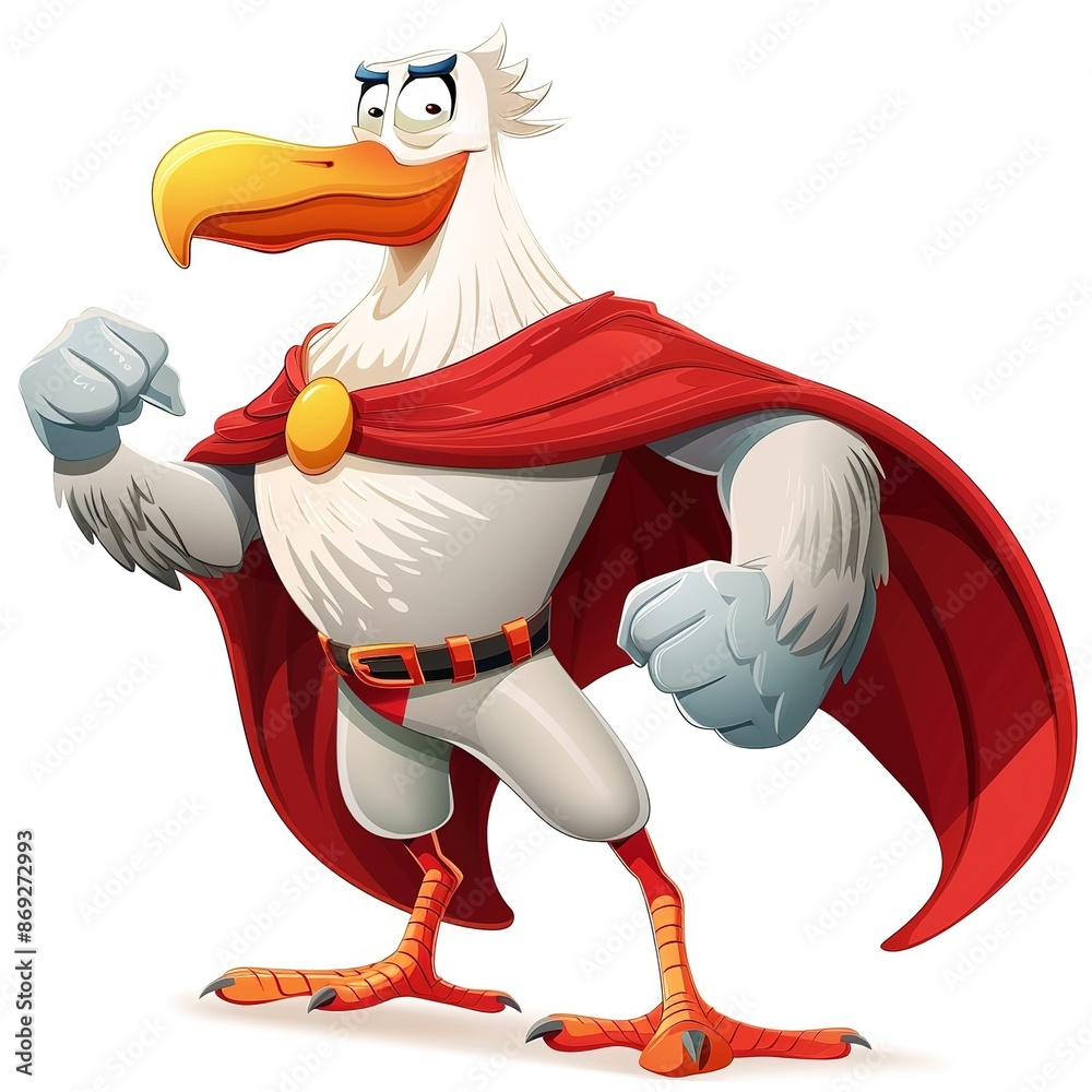 Albatrosse superhero cartoon isolated whitebackground Stock ...