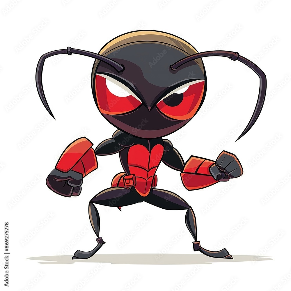 Ant superhero cartoon isolated whitebackground Stock Illustration ...