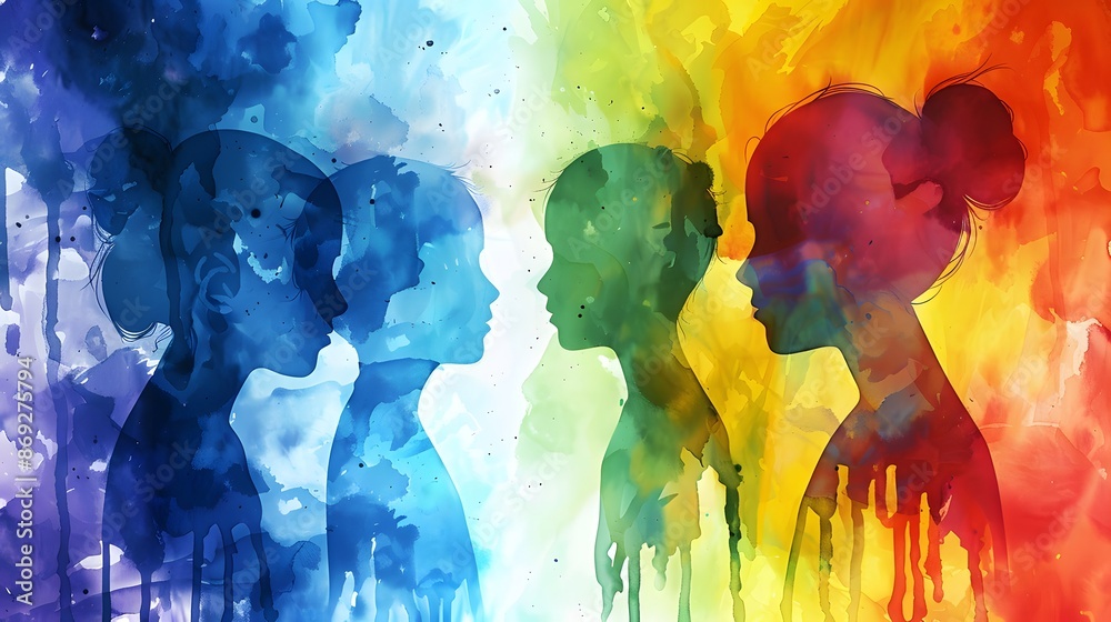 Parenting Styles as a spectrum of colors, with each hue representing a ...