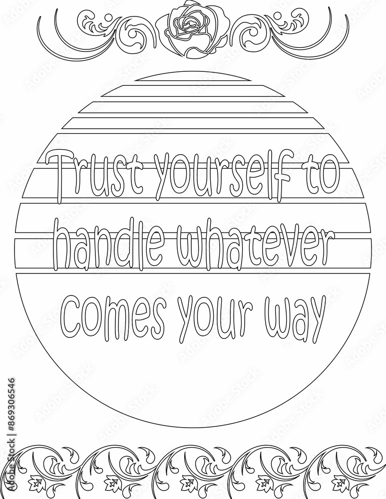 Printable motivational coloring page for kids and adults with ...