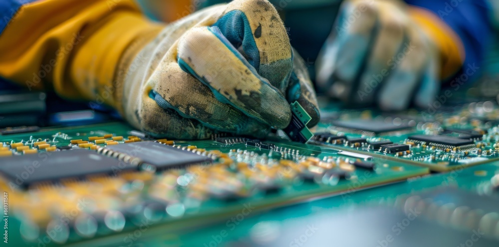 Separating recyclables from e-waste in a tech recycling facility ...