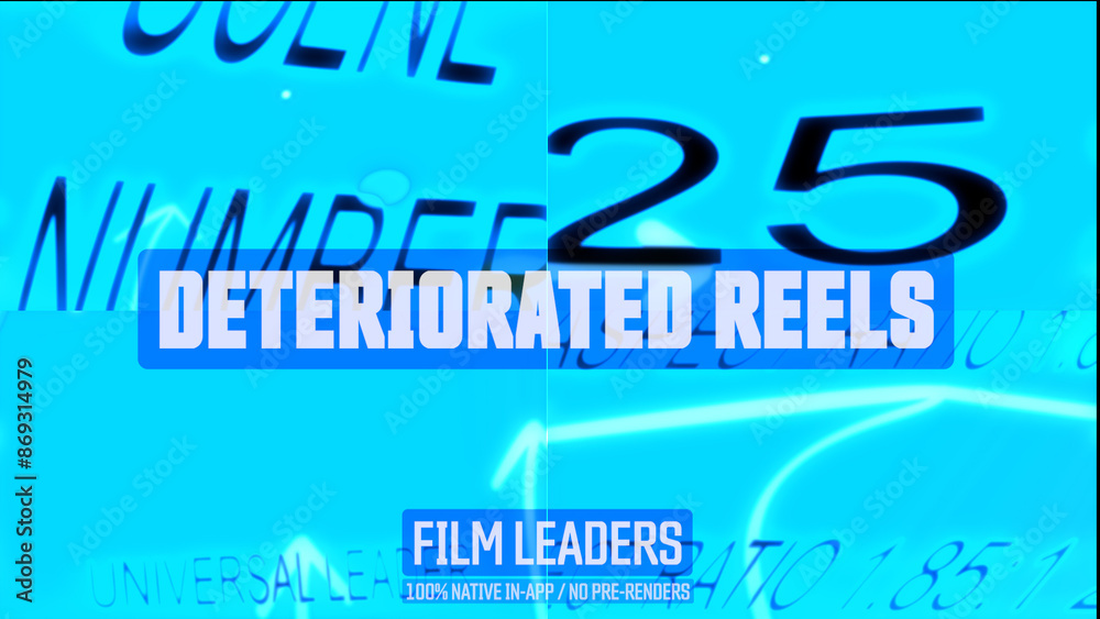 Deteriorated Reels Damaged Film Leader Motion Overlays Stock Template ...