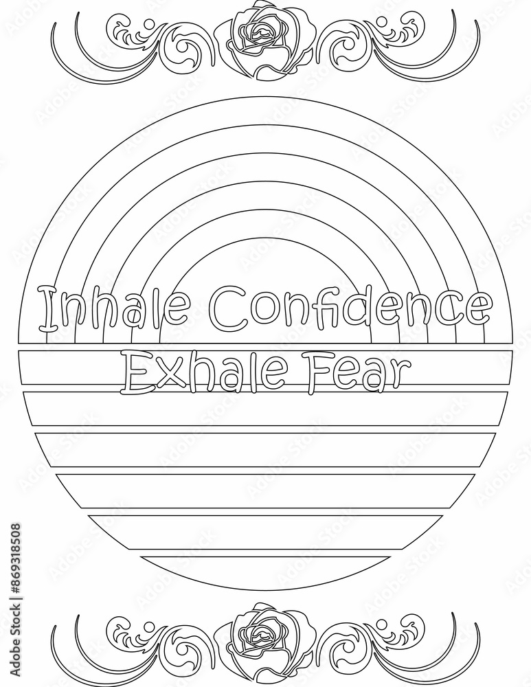 Printable motivational coloring page for kids and adults with ...