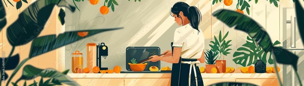 Virtual Cooking Class A digital nomad learning a new cuisine by ...