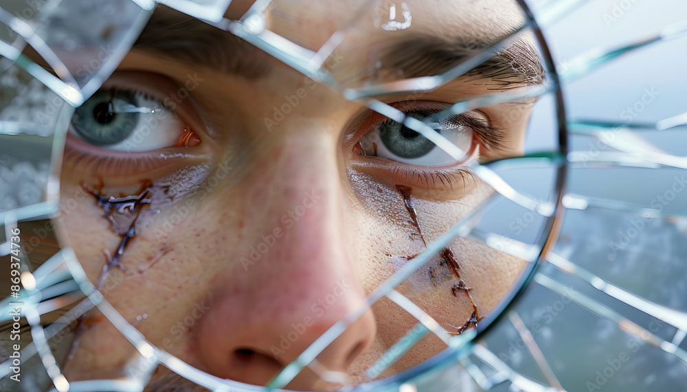 Schizophrenia is a distorted mirror: Visualize a person looking into a ...