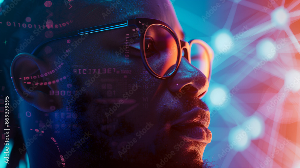 Portrait Of A Man Side Profile Portrait Of An Black Male With A Red