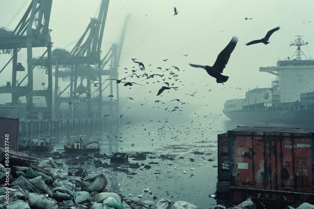 environmental impact of marine ports on ecosystems, including images of ...