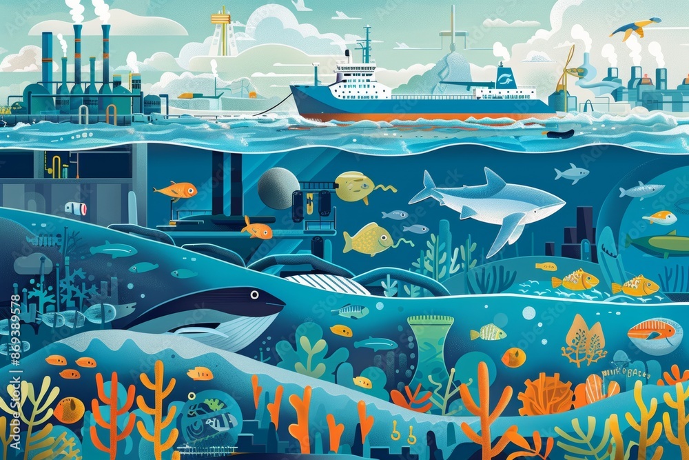 environment challenges by marine ports, oil spills, habitat degradation ...